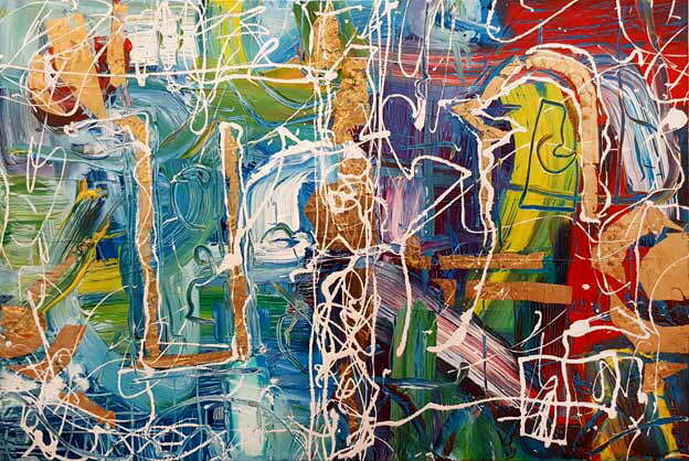 TEMPLE OCEAN ABSTRACT ART BY MARTIN BUSH (SOLD) • Art Gallery SW