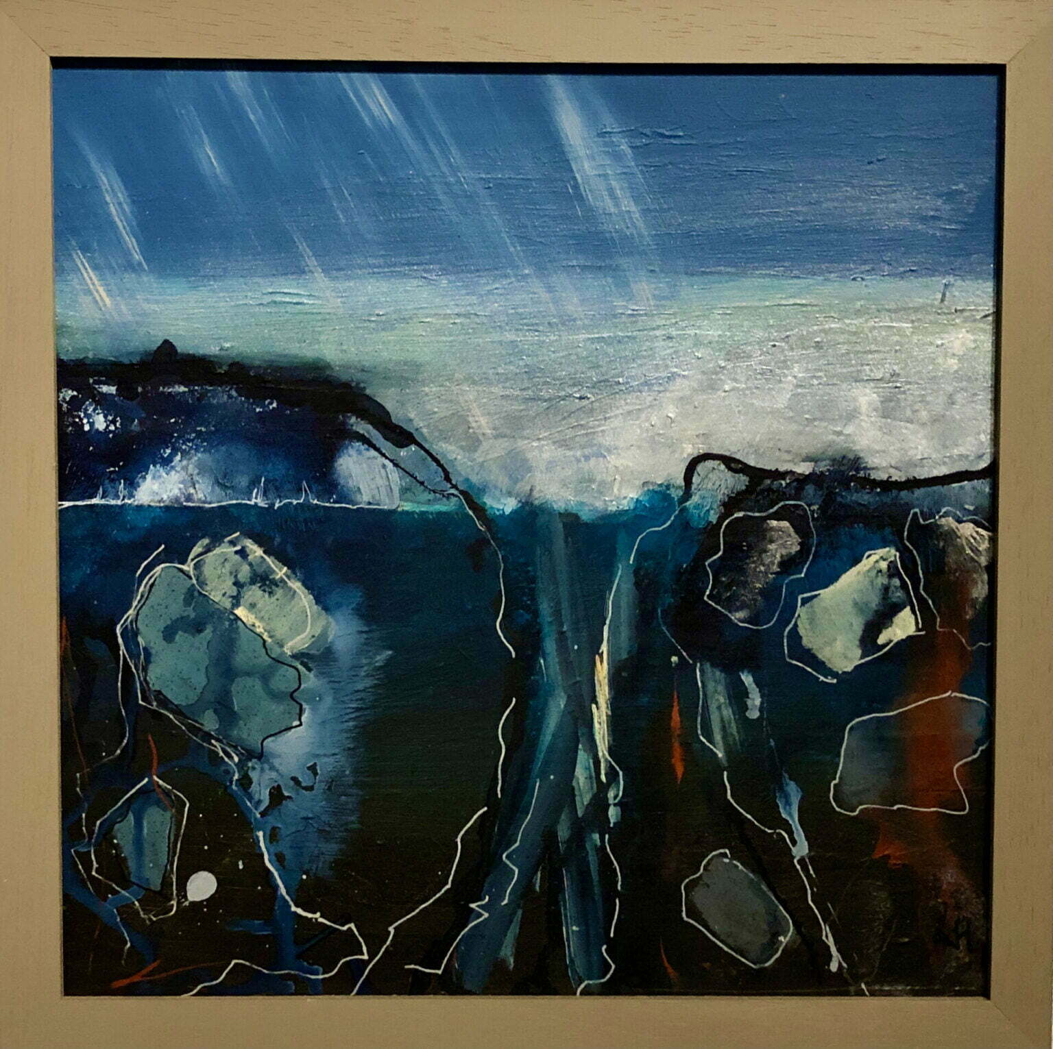 Deer At Powderham Castle. Painting. - Art Gallery SW Ltd