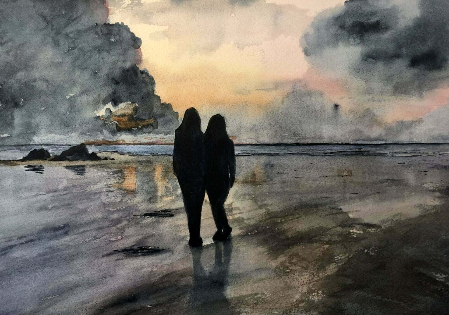 Deer At Powderham Castle. Painting. - Art Gallery SW Ltd