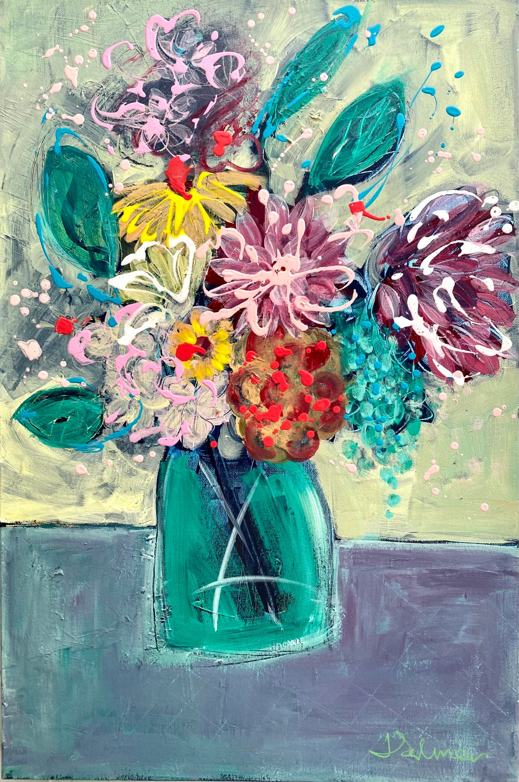 Bold flower bouquet by Jo Salmon • Art Gallery SW