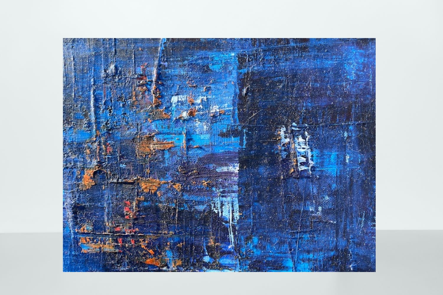 Blue, White, Orange (2025) by Carol Burns • Art Gallery SW